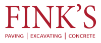 Finks_logo_no_tagline_red_reverse - Fink's Paving, Excavating & Concrete